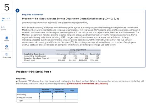 solved required information problem 11 64 static