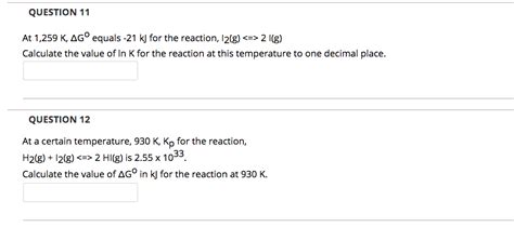 Solved QUESTION At K AGº equals kJ for the Chegg