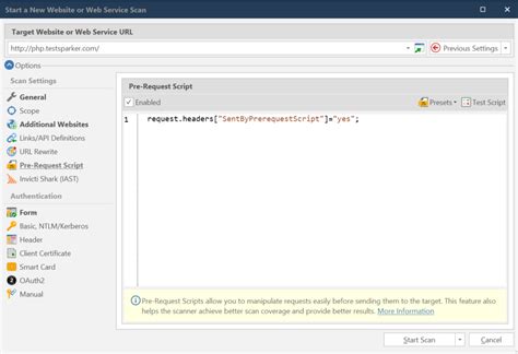 Pre Request Scripts Invicti