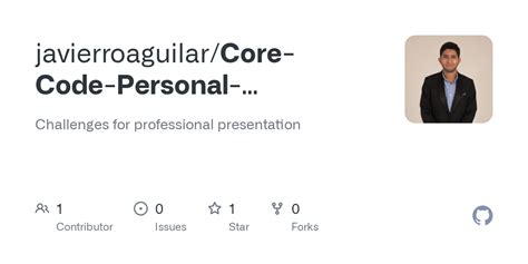 Github Javierroaguilarcore Code Personal Challenges Challenges For Professional Presentation