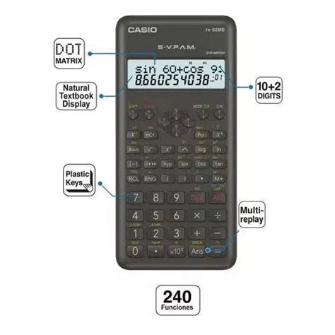 Calculadora Científica Casio Fx 82ms Con 240 Funciones