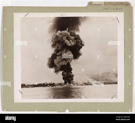 This Image Shows A Bomb Hit By A Japanese Attacker Detonating An