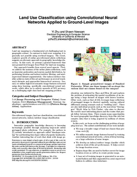 Pdf Land Use Classification Using Convolutional Neural Networks Applied To Ground Level Images