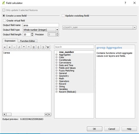 coordinate system finding area within set radius using qgis