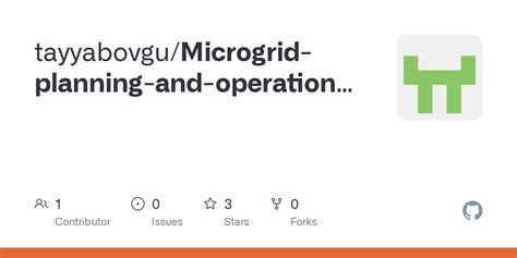 Github Tayyabovgumicrogrid Planning And Operation Optimization