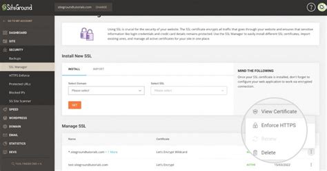 How To Manage Your SSL Certificates In Site Tools SiteGround KB
