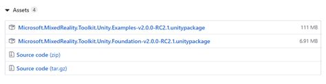Missing Unitypackage Issue Microsoft MixedRealityToolkit Unity GitHub