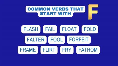 Verbs That Start With F Capitalize My Title