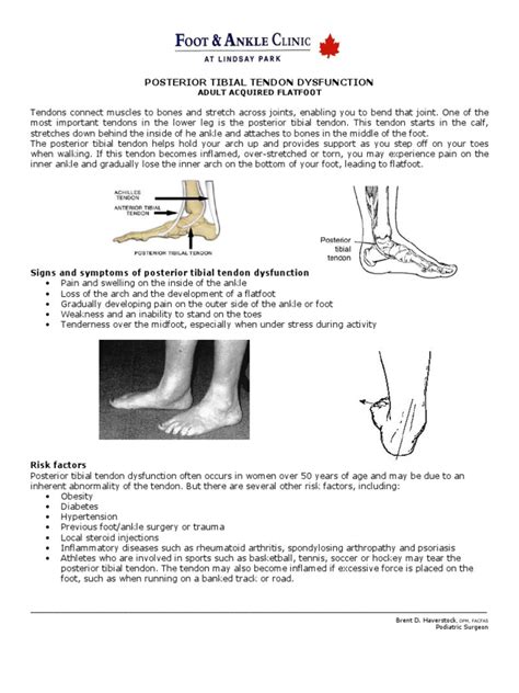 Posterior Tibial Tendon Dysfunction Foot Arthritis