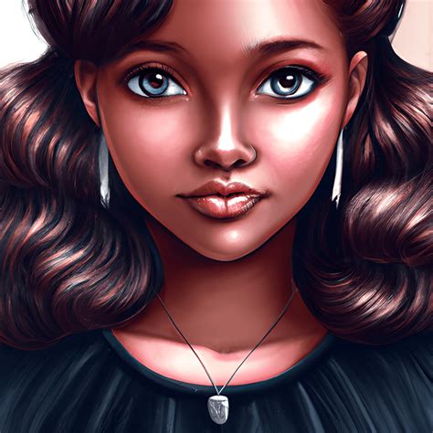 Precocious Brown Skinned Girl · Creative Fabrica