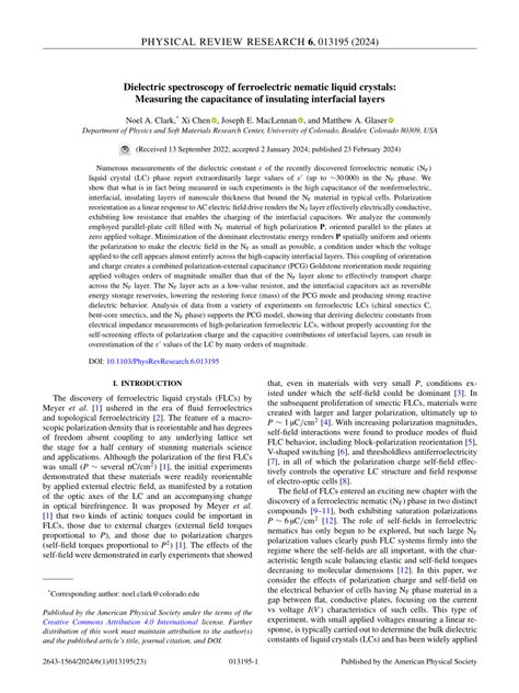 Pdf Dielectric Spectroscopy Of Ferroelectric Nematic Liquid Crystals Measuring The