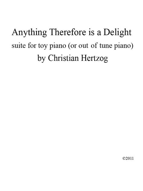 Anything Therefore Is A Delight Pdf