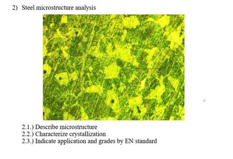 Solved 2 Steel Microstructure Analysis 21 Describe