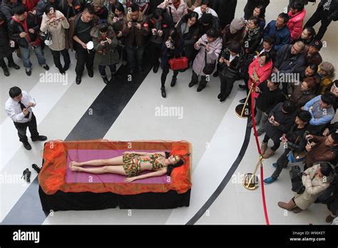 A Female Model Is Decorated With Japanese Style Of Body Sushi For