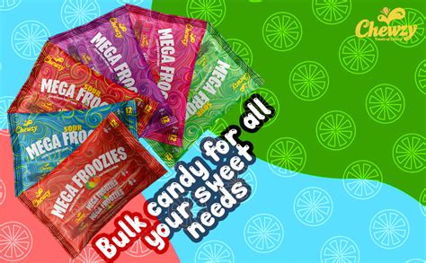 24 Mega Froozies Center Filled Chewy Candy Sticks Bulk