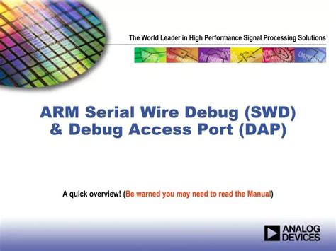 Ppt Arm Serial Wire Debug Swd And Debug Access Port Dap Powerpoint