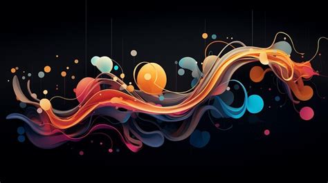 Premium Ai Image Abstract Art Flowing Interconnected Shapes