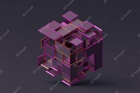 Premium Photo Abstract 3d Rendering Of Geometric Shapes