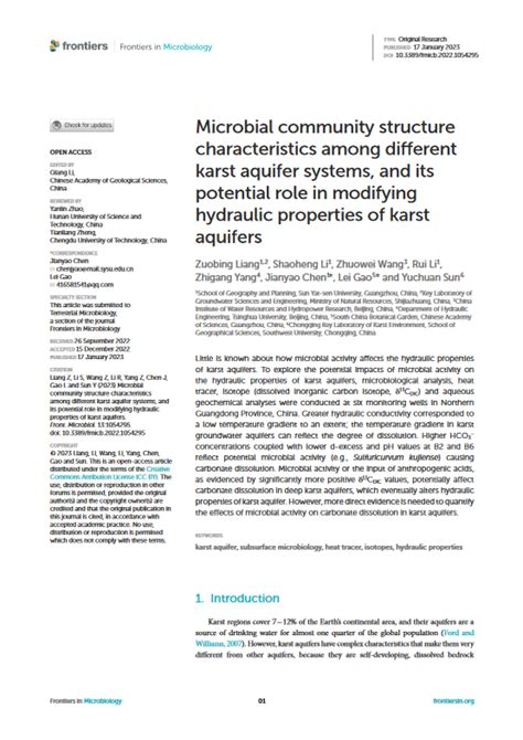 Microbial Community Structure Characteristics Among Different Karst