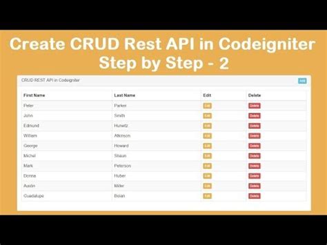 Codeigniter Make CRUD Rest API Webslesson