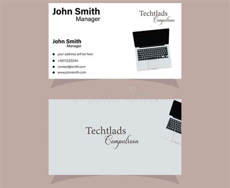 Flat Design Laptop Business Card Logo Template Poster Design Icon