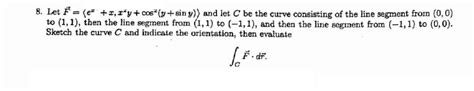 solved 8 let f e 1 3 y cos2 y sin y and let c be