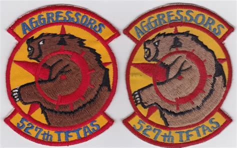 Usaf Patch Usafe 527 Tftas Tactical Fighter Training Aggressor Squadron
