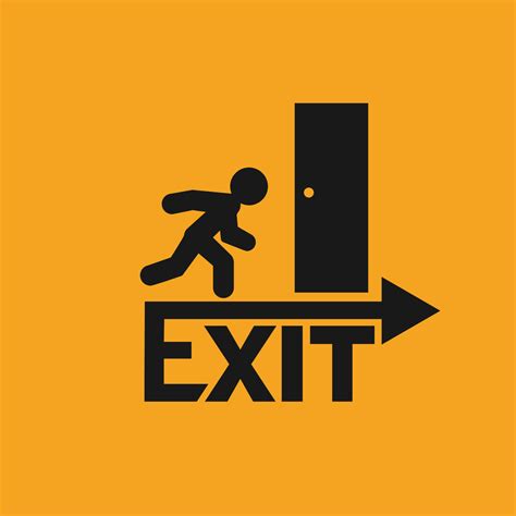 Exit Icon Vector Image 10865864 Vector Art At Vecteezy