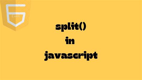 How To Use Split Function In Javascript Youtube