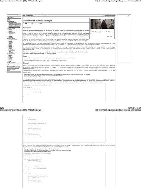 Dependency Inversion Principle Explained Pdf Interface Computing