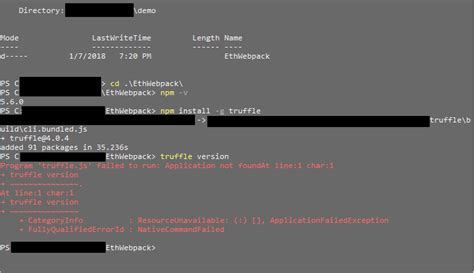 Nodejs Trufflejs Failed To Run During Setup Of Ethereum Environment