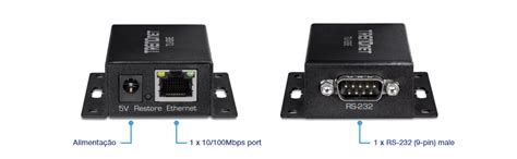 Conversor 1 Porta Serial Para Ethernet IP TRENDnet TU S9E