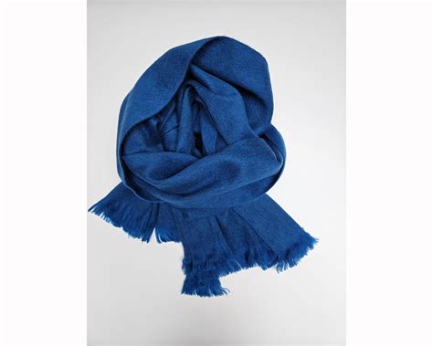 Soft Alpaca Shawl Cobalt Bufandy Oversized Scarf