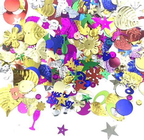 50g Lots Of Color Styles Mixed Flower Shaped Sequinsmixed Sequins For Crafts Assorted Shapes