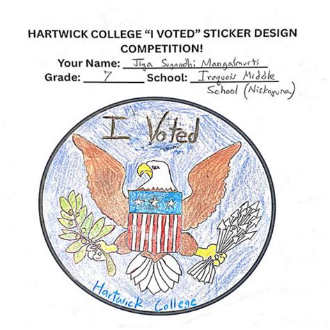 “i Voted” Sticker Design Competition Hartwick College