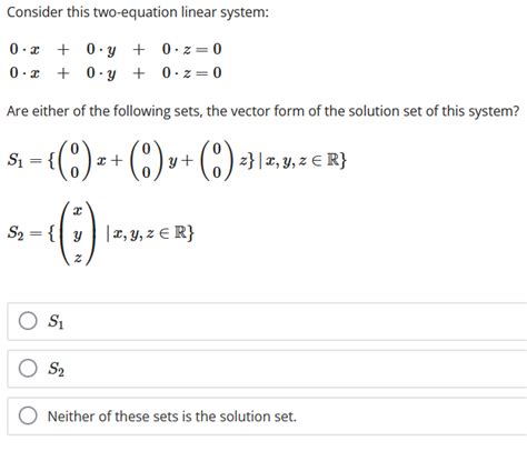 Solved Consider This Two Equation Linear System