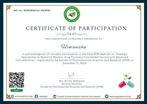 Himanshu Kumawat On Linkedin 33rd Spsr Webinar Certificate 🎯