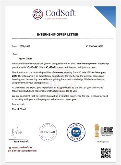 agrim gupta on linkedin webdeveloper internship codsoft