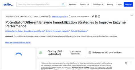 Potential Of Different Enzyme Immobilization Strategies To Improve