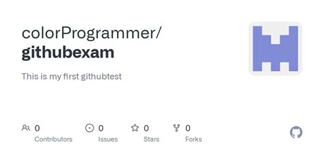 Github Colorprogrammer Githubexam This Is My First Githubtest