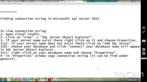 Finding Microsoft Sql Server Connection String Using Visual Studio