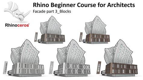 25 Rhino Beginner Course For Architectsfacade Part 3blocks Youtube