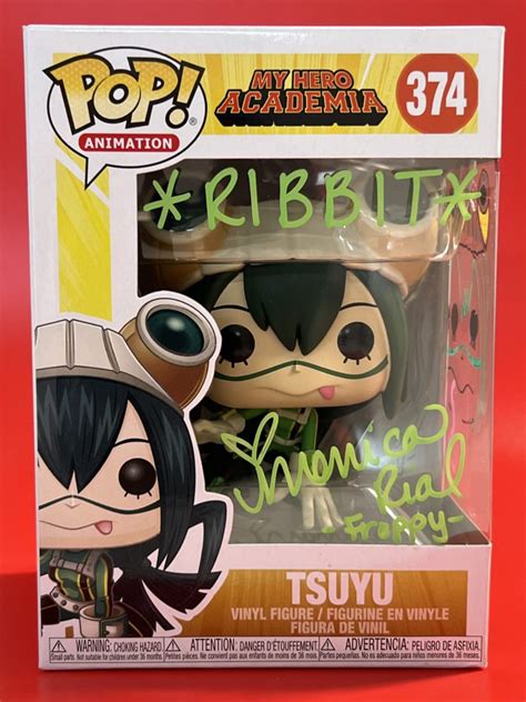Funko Pop Animation My Hero Academia Tsuyu Signed By Monica Rial With Authentication Acrylic