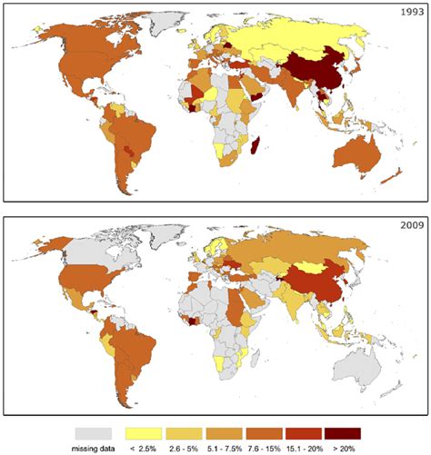 spatial pattern of vulnerability the maps show the national dependency