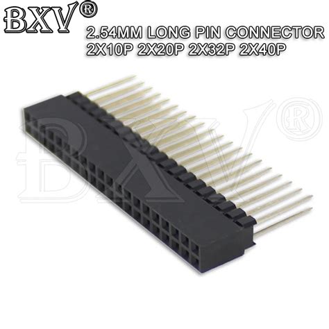 1PCS 2 54mm 2x10P 20P 32P 40 Pin Female Stacking Header Connector Dual Row 2x20P PC104