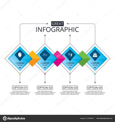 Infographic Flowchart Template Stock Vector Image By Blankstock