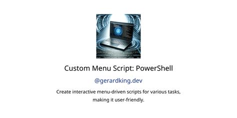 Custom Menu Script Powershell Gpts Features And Functions Examples
