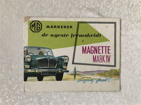 Mg Magnette Mk Iv Brochure Sales Brochure Toco