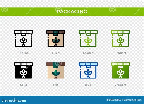 Packaging Icon In Different Style Packaging Vector Icons Designed In Outline Solid Colored