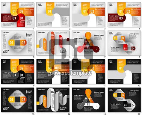 Rounded Stripe Shapes For PowerPoint Presentations Download Now PoweredTemplate Com
